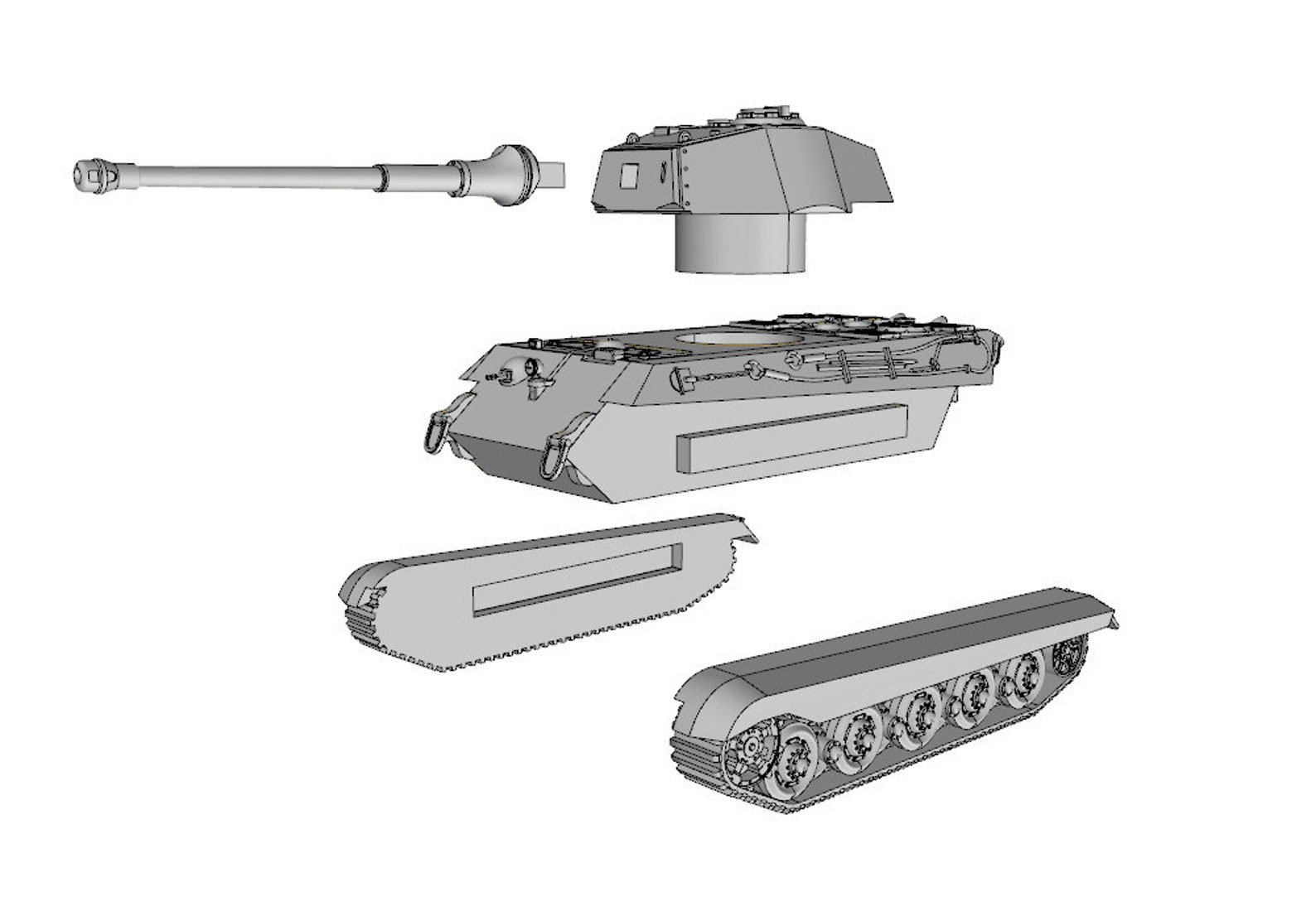 Pz.kpfw.vi tiger II sd.kfz.182 3D Resin Printed 28mm / - Etsy