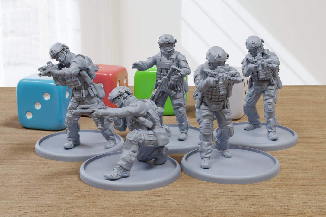US Rangers Squad - Modern Wargaming Miniatures for Tabletop RPG - 28mm ...