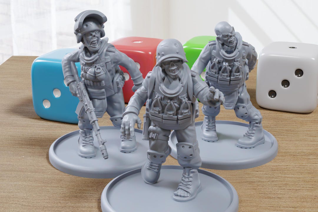 Stalker Soldier Zombies - 3D Printed Minifigures - Post Apocalyptic ...