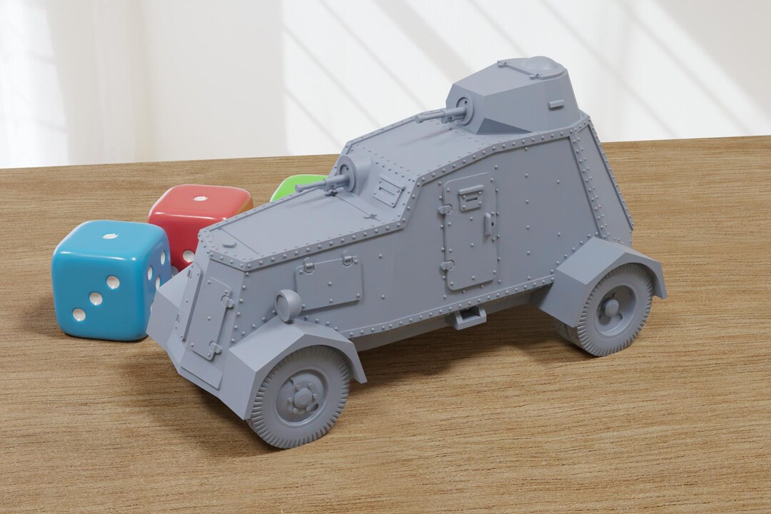 UNL-35 (spanish Civil War) Armored Car - 3D Printed Miniature Wargaming ...