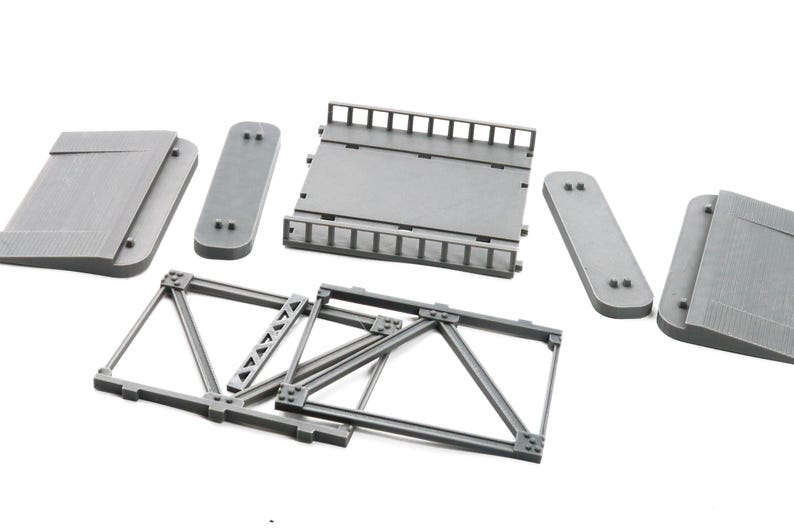 Pratt Truss Bridge - 3D Printed Miniature Wargaming Terrain 28mm / 20mm ...