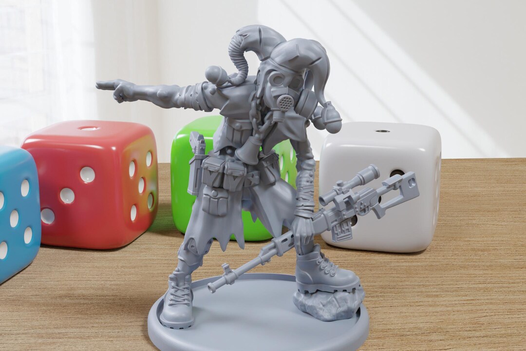 Stalker Jester - 3D Printed Minifigures - Post Apocalyptic Miniature ...