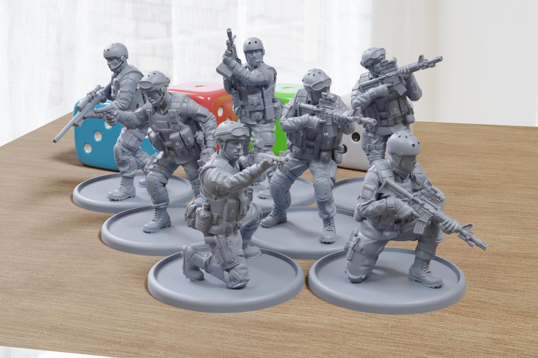 US Special Forces Delta 90s - 3D Printed Miniature Wargames Minifigures ...