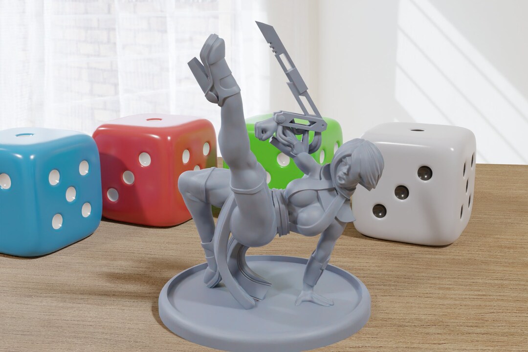 Parkour Lady - 3D Printed Proxy Minifigures for Sci-fi Miniature ...