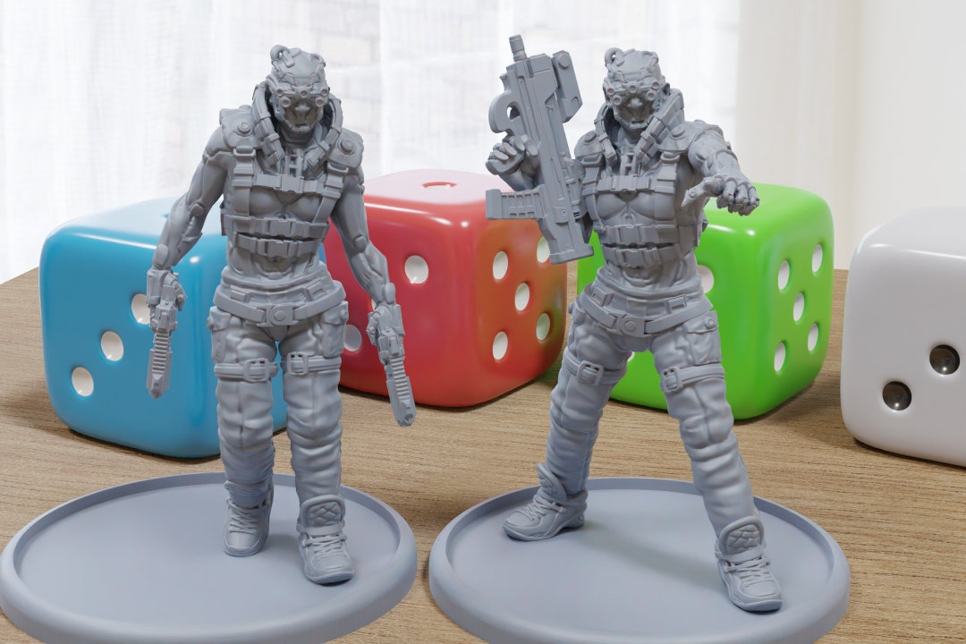 Kevlar - 3D Printed Mini - Cyberpunk / Sci-fi - Tabletop Miniature ...