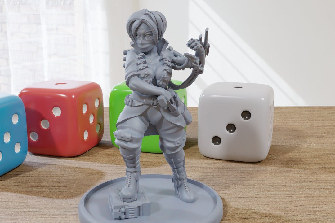 Female Cyber Doc - 3D Printed Proxy Minifigures for Sci-fi / Cyberpunk ...