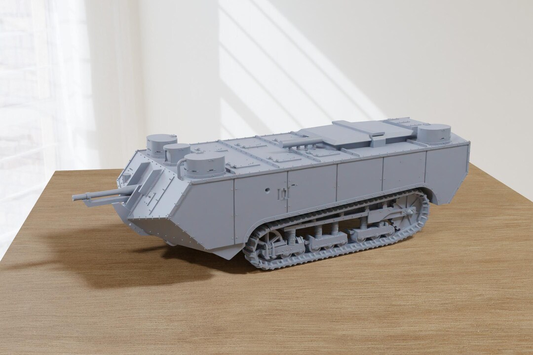 Char Saint-chamond French WW1 Tank - 3D Printed Miniature Wargaming ...