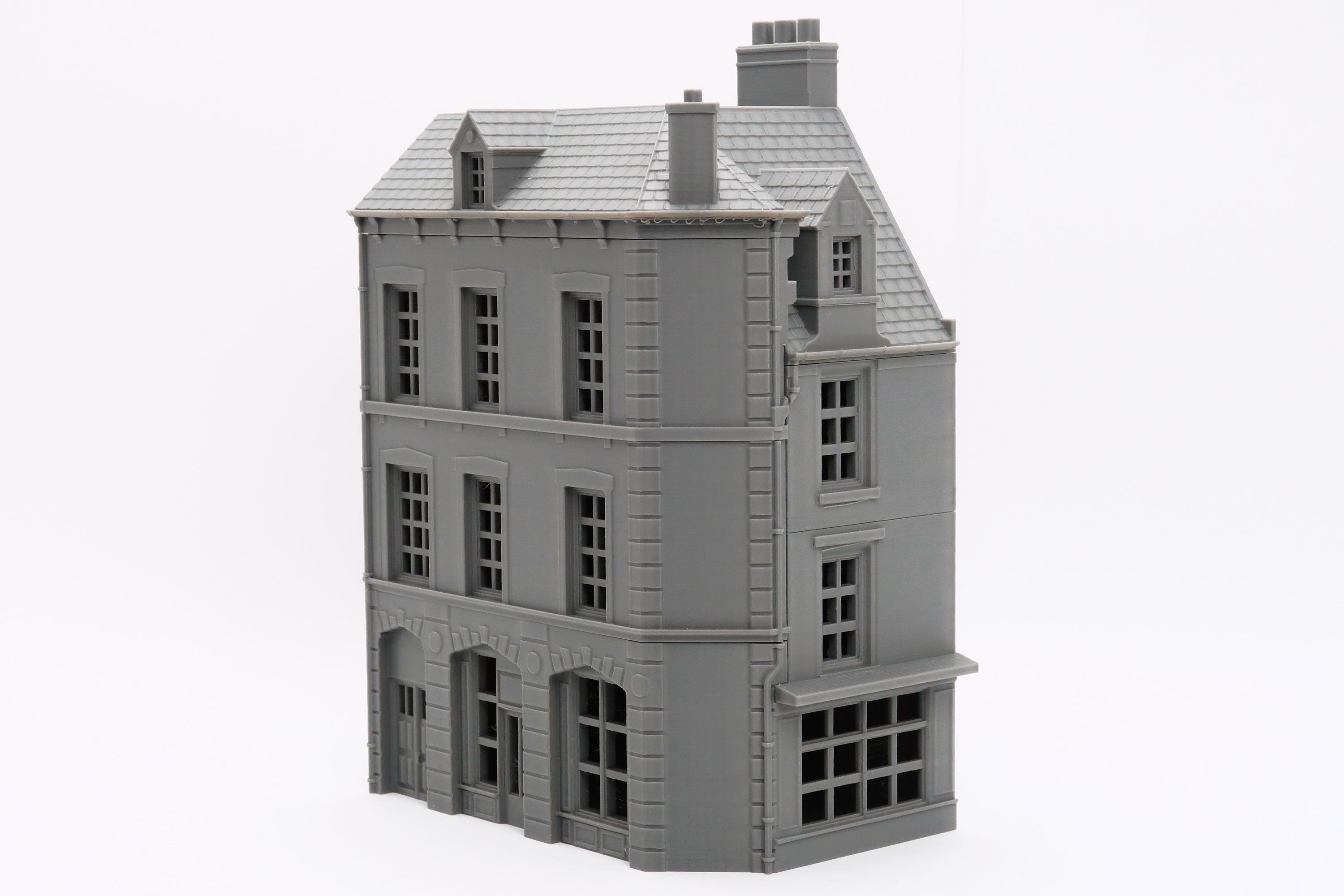 Caen Corner Buildings Set - WW2 Normandy Scenery - 3D Printed Miniature ...