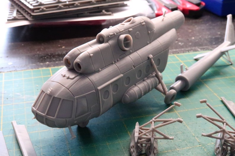 Mi-8 'hip' Helicopter: 3D Printed Miniature Wargame Vehicle (28mm/20mm ...