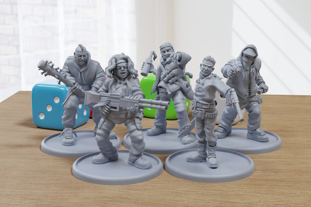 Street Gang - 3D Printed Minifigures for Zombie Post Apocalyptic ...