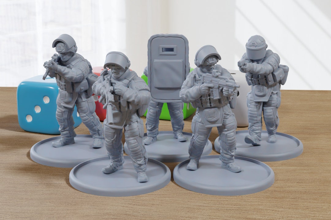 Gign Elite Police Unit - 3D Printed Minifigures for Modern Tabletop ...