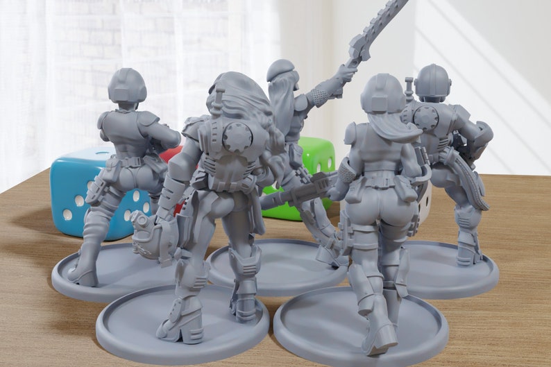 Sexy Storm Babes 3d Printed Proxy Minifigures For Sci Fi Etsy