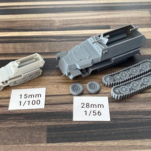 SD.KFZ. 251 C Half-track WW2 German APC - 3D Resin Printed 28mm / 20mm ...
