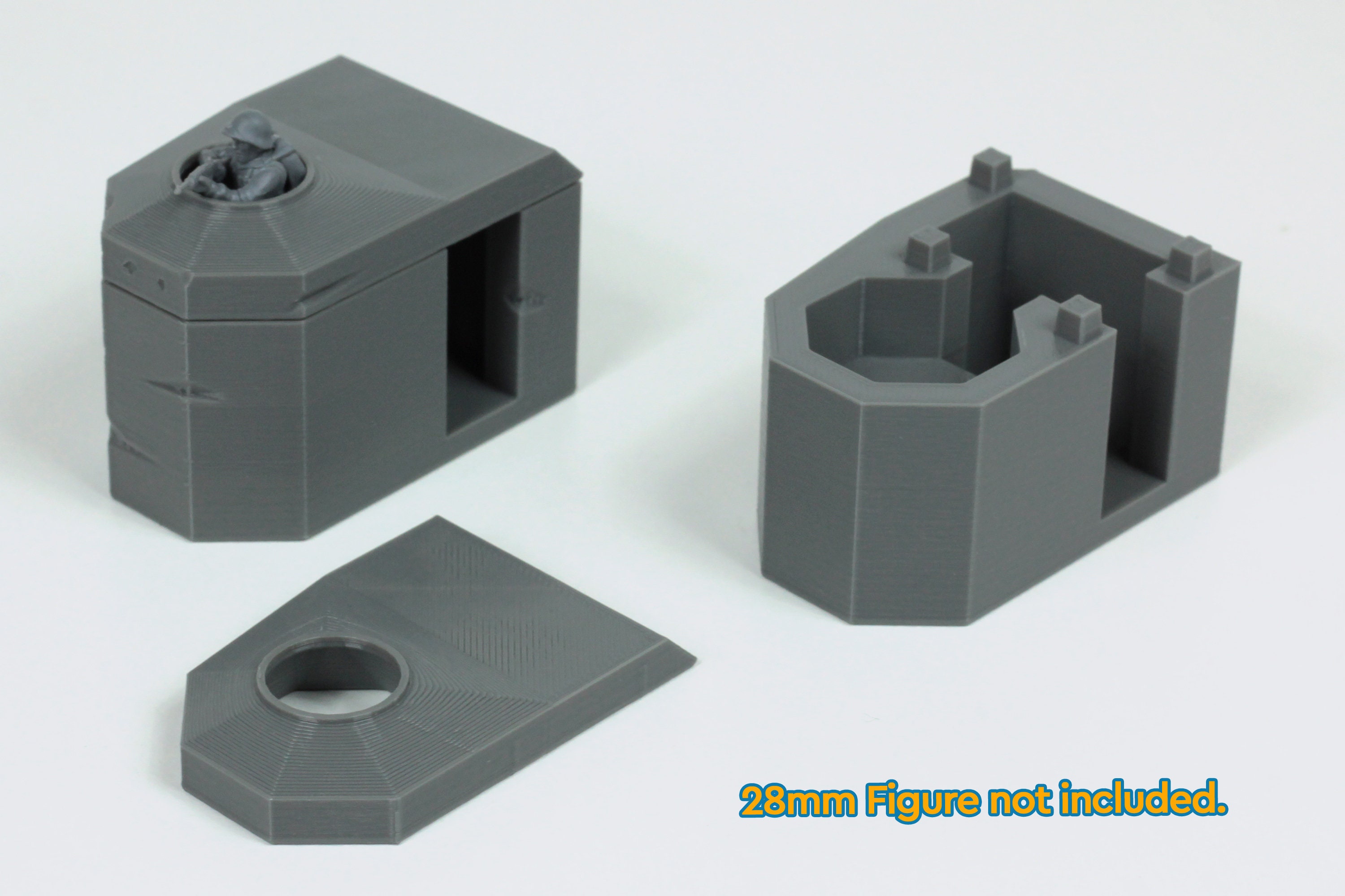 German Bunkers Set (7 Bunkers) Set No2 - Tabletop Wargaming WW2 Terrain ...