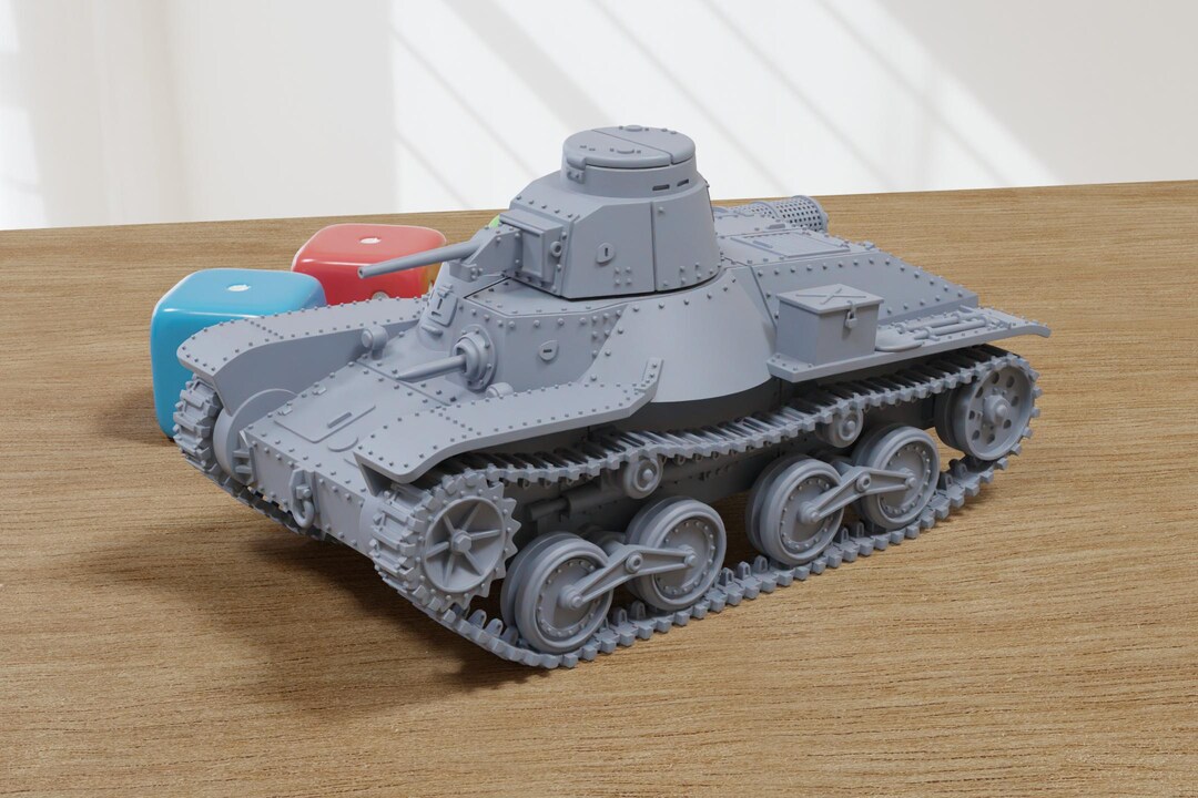 Type 95 Ha-go Light Tank - 3D Printed Miniature Wargaming Combat ...