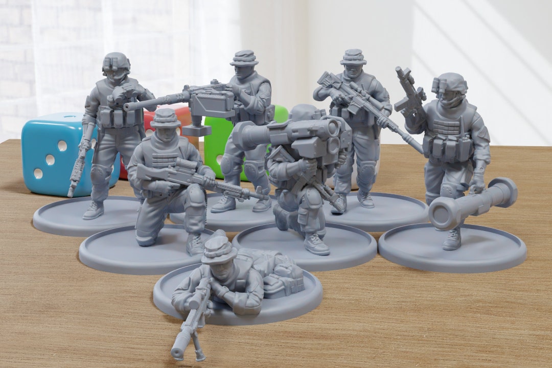 US Airborne Spec - 3D Printed Miniature Wargames Minifigures - 28mm ...