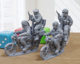 Motorbike Gang 28mm Scale 3D Printed Resin Miniatures - Etsy