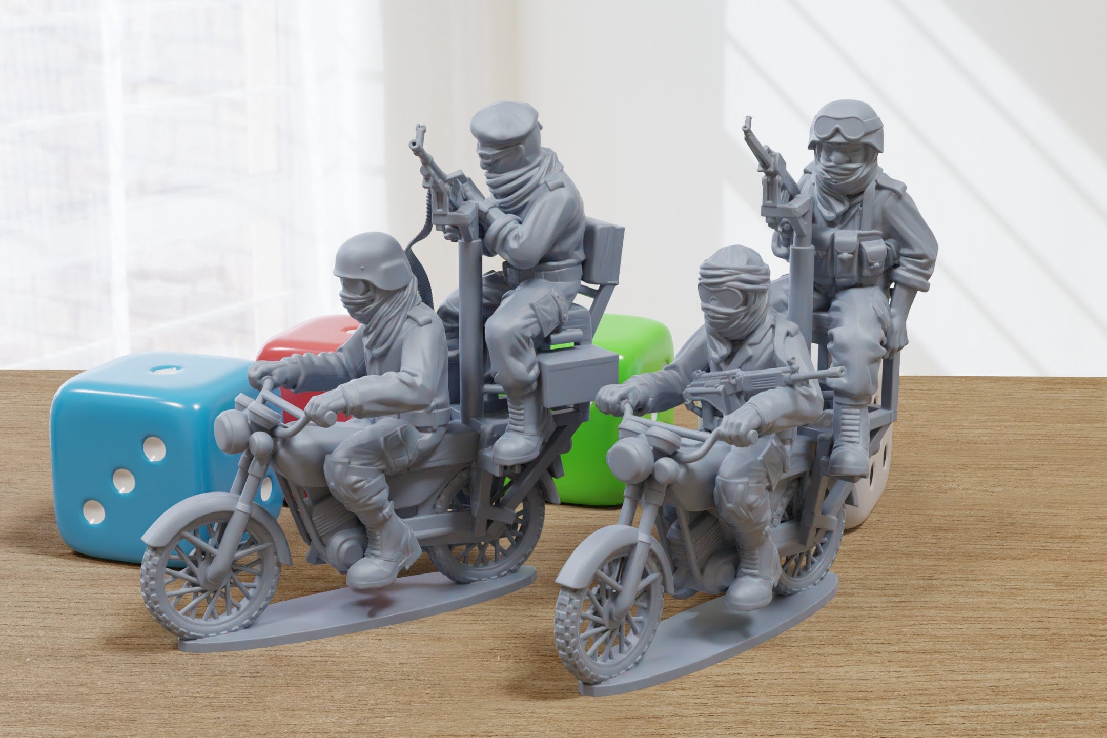 Modern African Motorbikes 3D Printed Miniatures for Tabletop Wargames ...