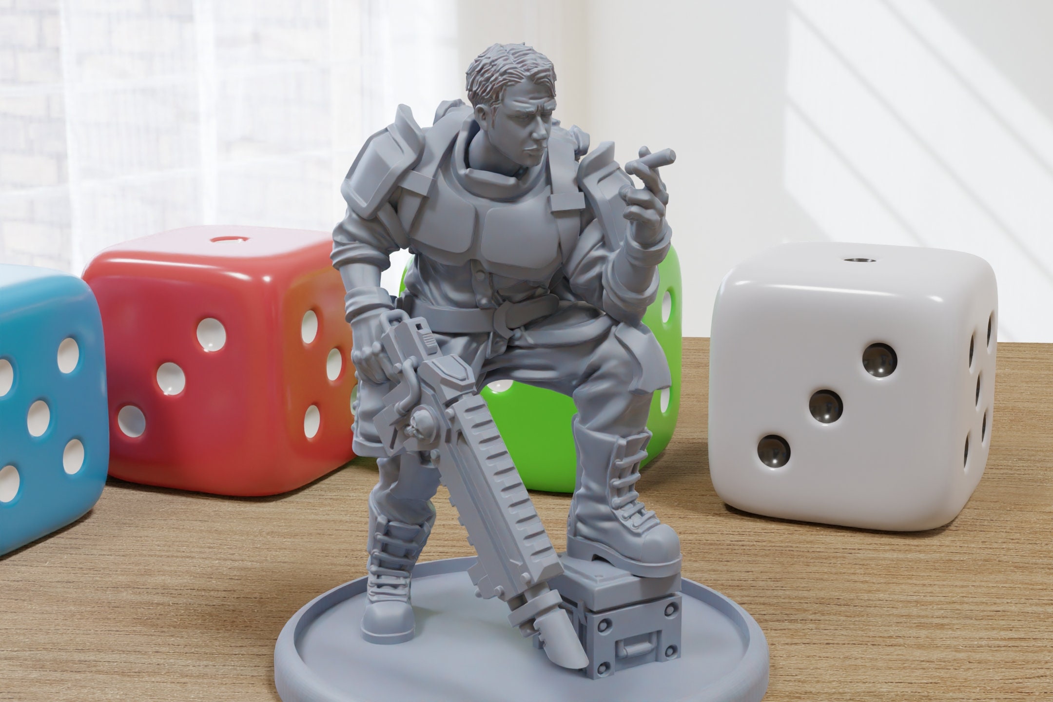 Sergeant Eric - Kaledon Fortis - 3D Printed Proxy Minifigures for Sci ...