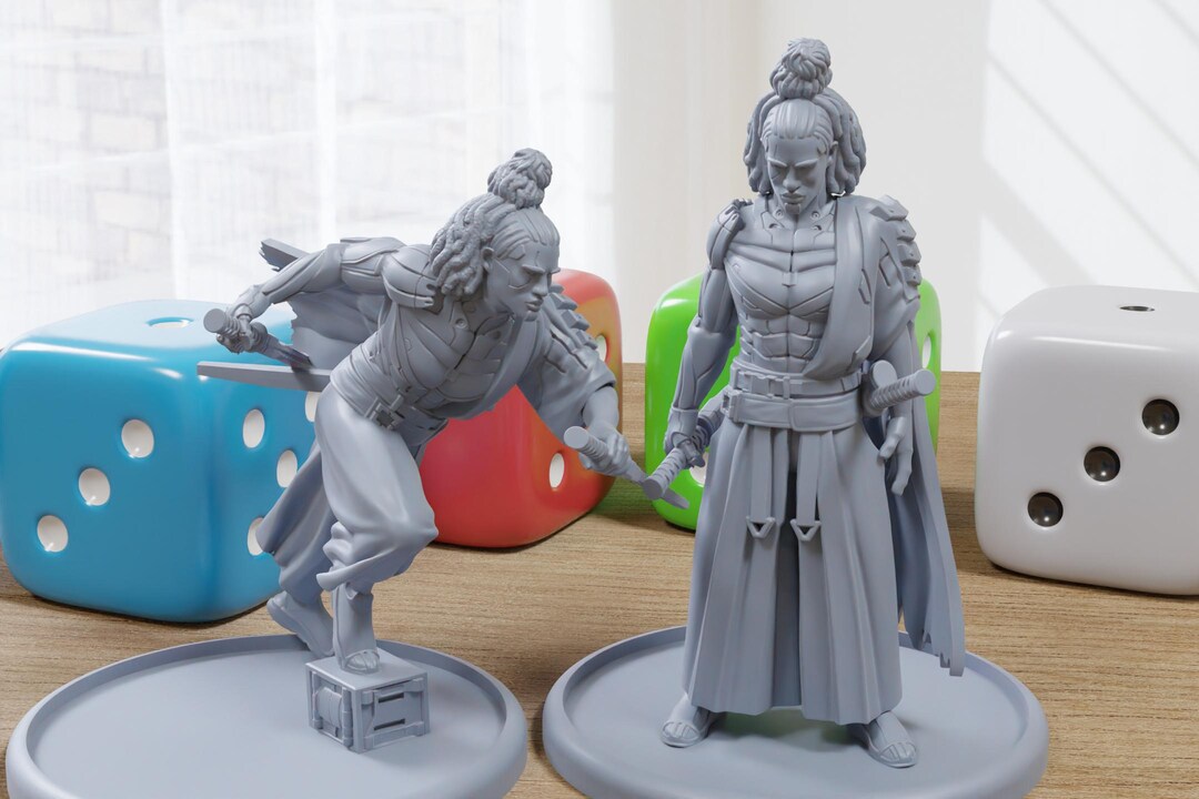 Hiro - 3D Printed Mini - Cyberpunk / Sci-fi - Tabletop Miniature ...