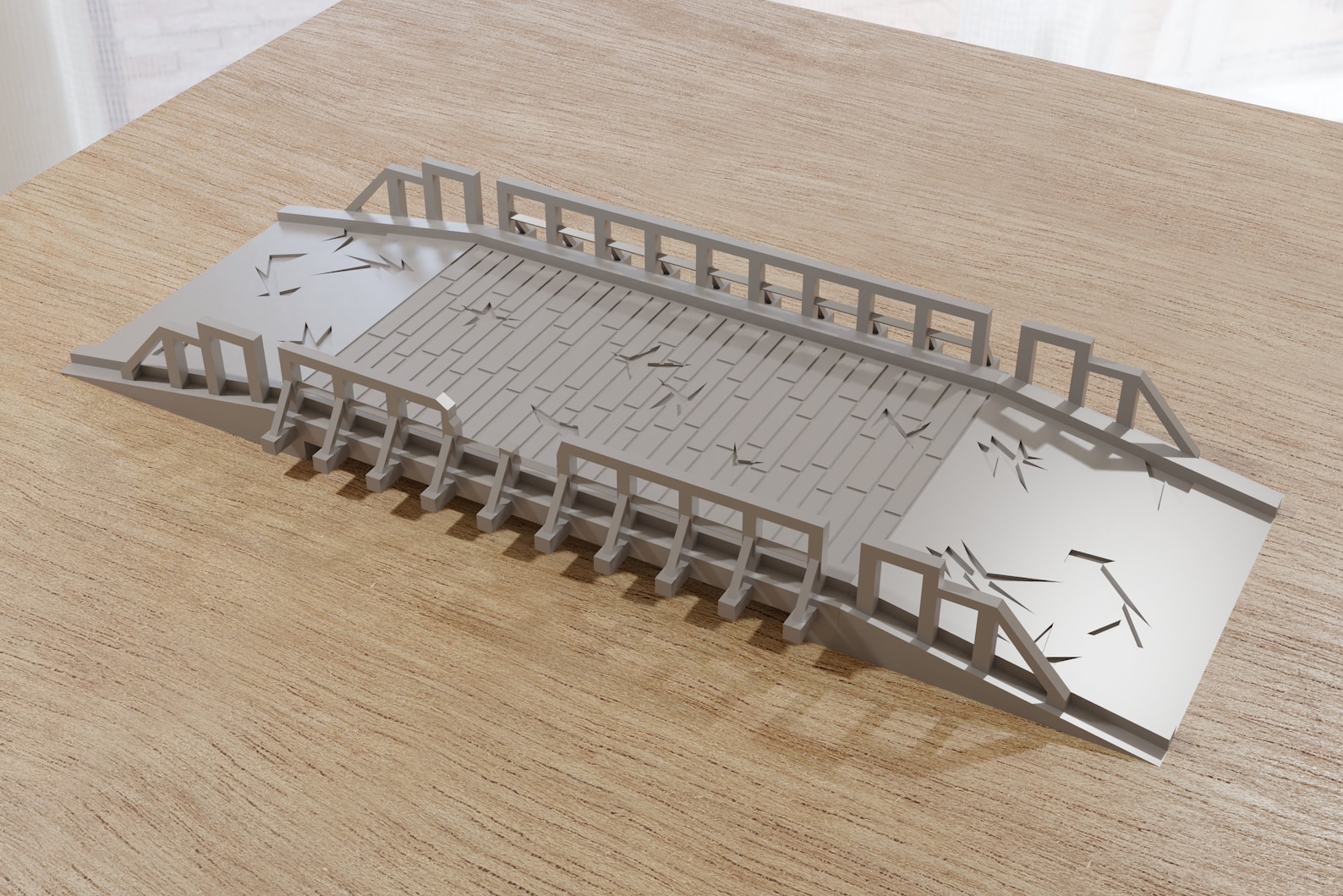 Flat Wooden Bridge - Tabletop Wargaming WW2 Terrain Miniature | 15mm ...