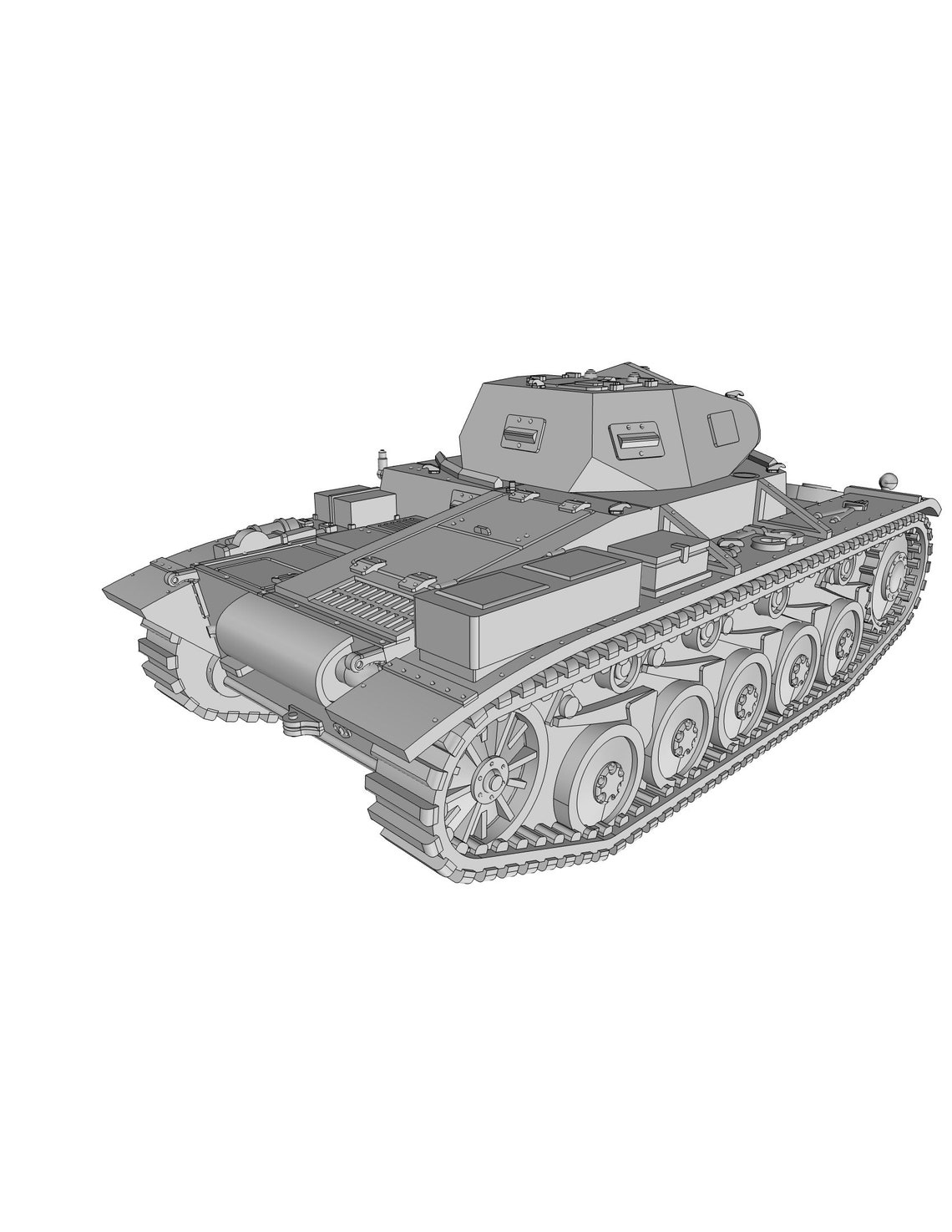 PZ.KPFW. II Ausf C WW2 German Tank 3D Resin Printed 28mm / - Etsy