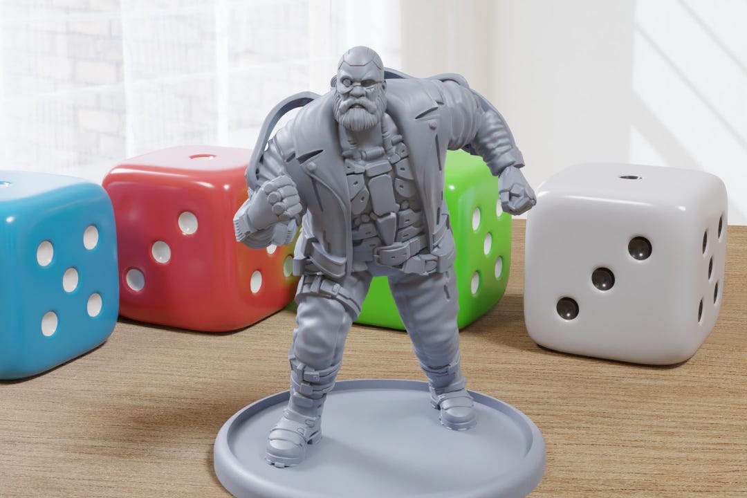 Volt - 3D Printed Mini - Cyberpunk / Sci-fi - Tabletop Miniature ...