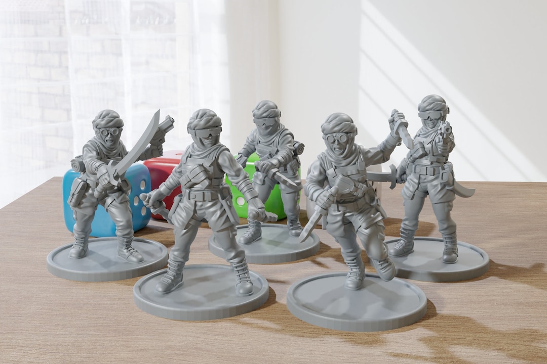 Melee Desert Raiders - 3D Printed Mini's - Post Apocalyptic / Sci-fi ...