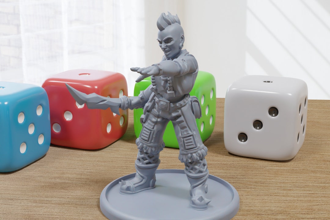 Wild Cyberpunk Girl - 3D Printed Proxy Minifigures for Sci-fi and ...