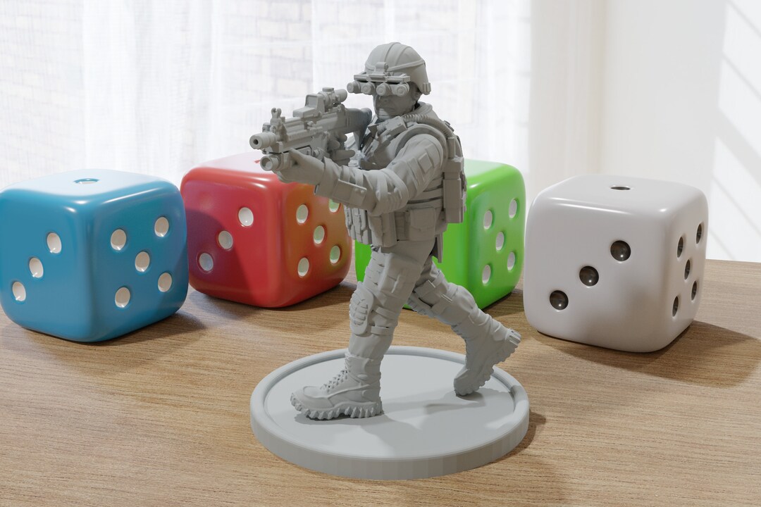Night-ops Soldier - Modern Wargaming Miniatures for Tabletop RPG - 20mm ...
