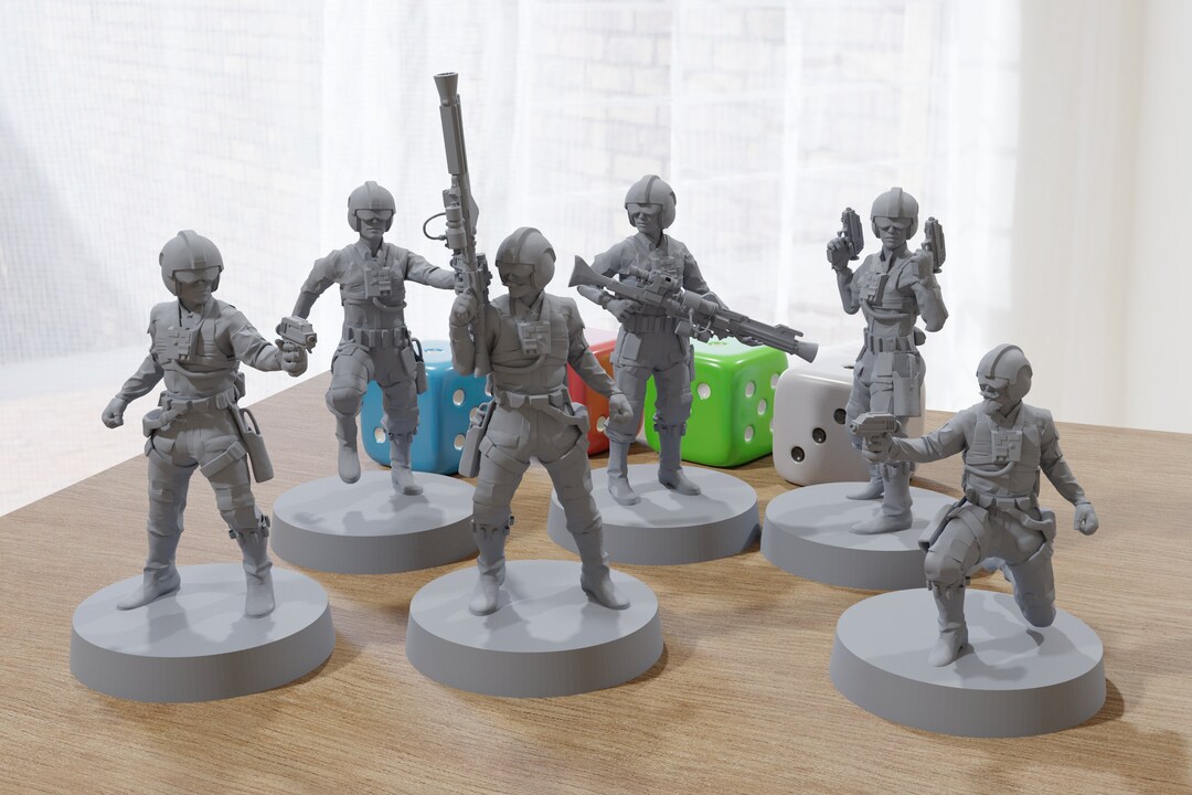 Rebel Pilots - Star Wars Legion 35mm Proxy Miniature for Tabletop RPG ...