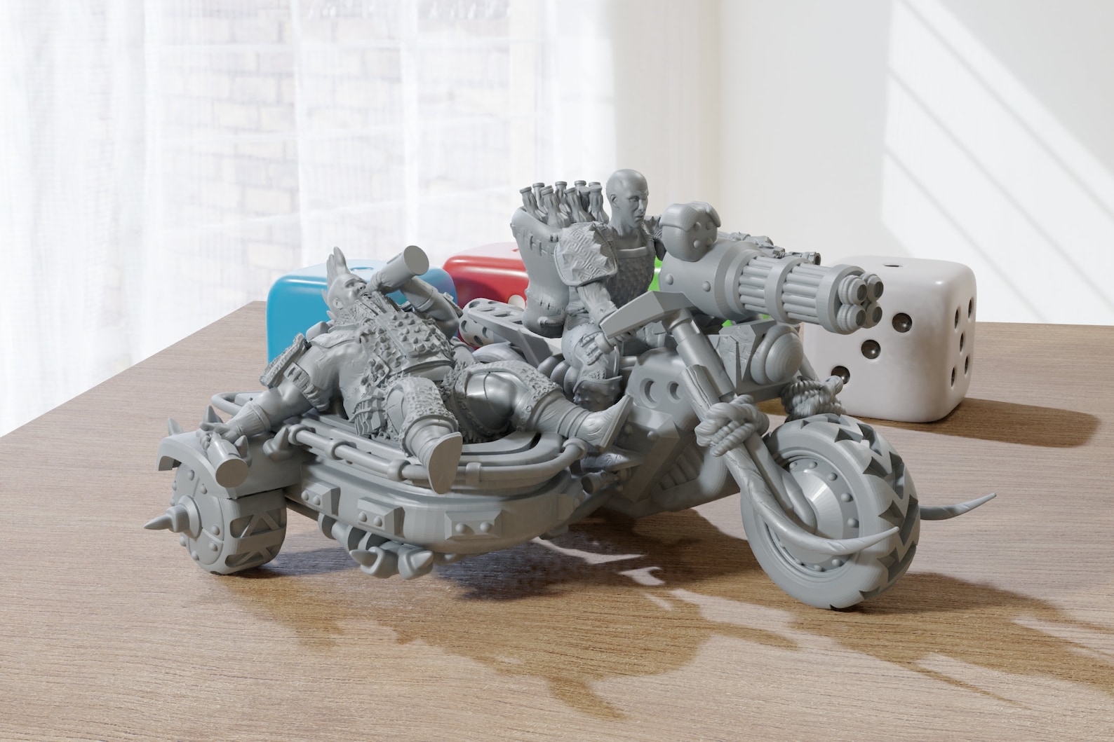 Wasteland Bike With Side Cart - 28mm / 32mm - Post Apocalyptic - Ideal ...