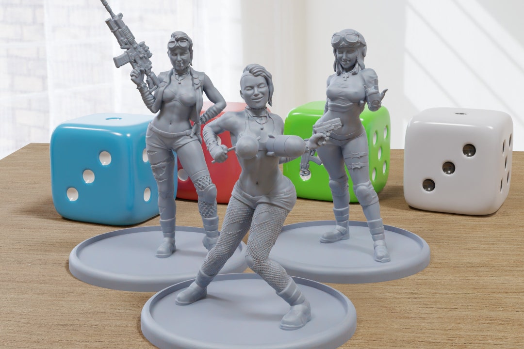 Panzer Gals- 3D Printed Minifigures for Post Apocalyptic Miniature ...