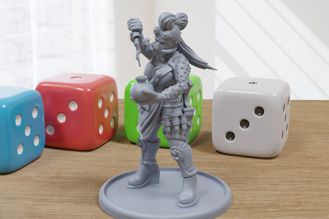 Poison Mistress Gang Chemist - 3D Printed Proxy Minifigures for Sci-fi ...