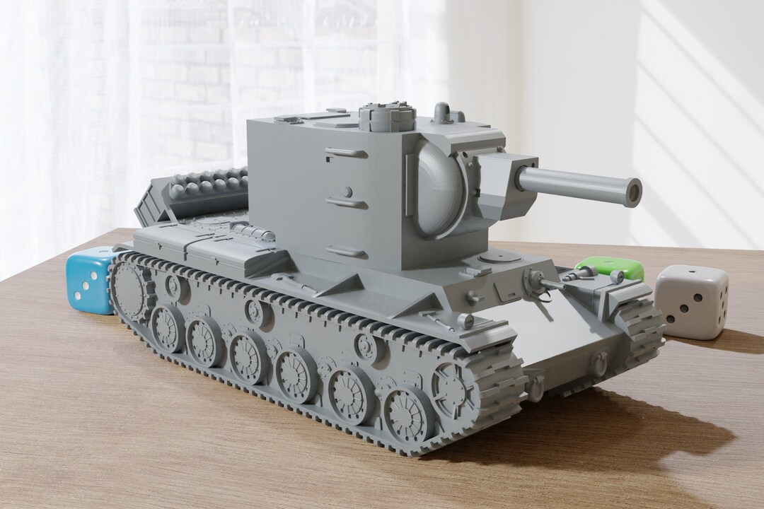 Pz.kpfw. KW II 754 r WW2 German Tank 3D Resin Printed 28mm / 20mm ...