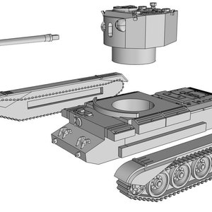 Challenger Cruiser Tank (A30) WW2 British 3D Resin Printed 28mm / 20mm ...
