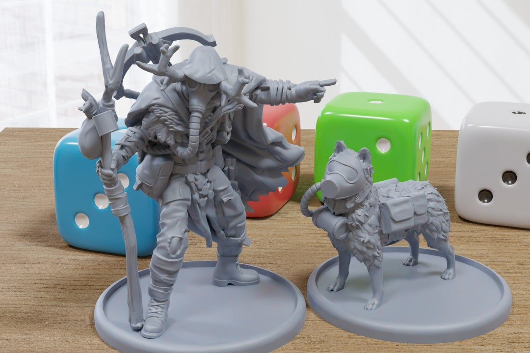 Zone Survivor Flint and Owl - 3D Printed Minifigures - Post Apocalyptic ...