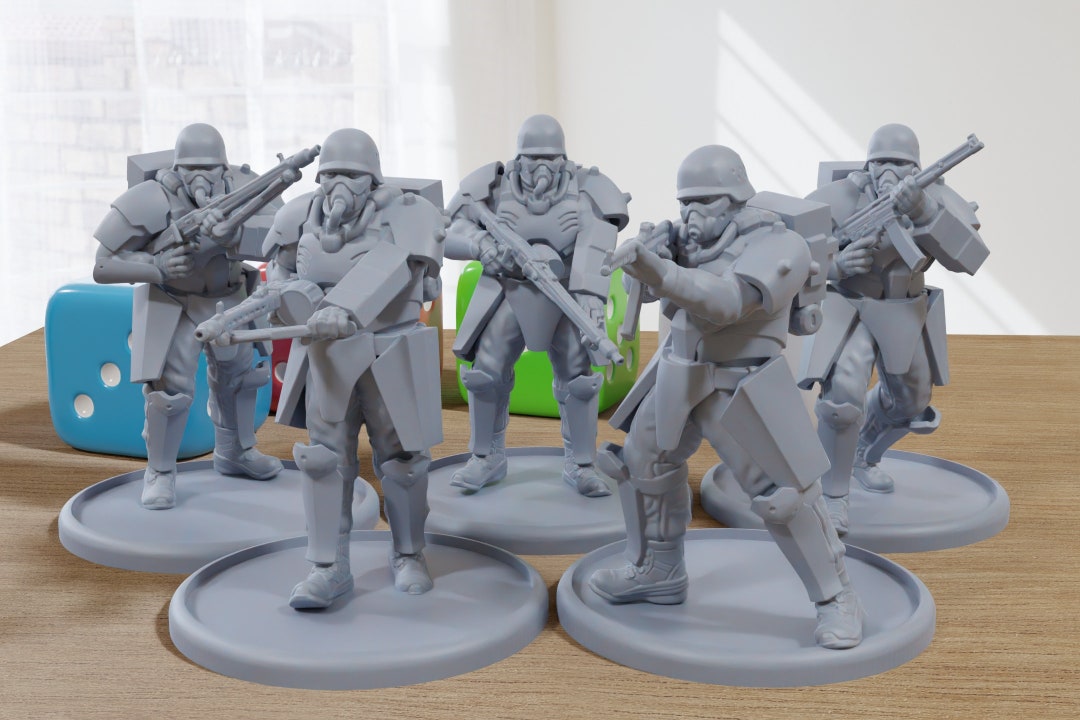 Panzer Cops - 3D Printed Minifigures - Grim Dark / Sci-fi - TTRPG ...