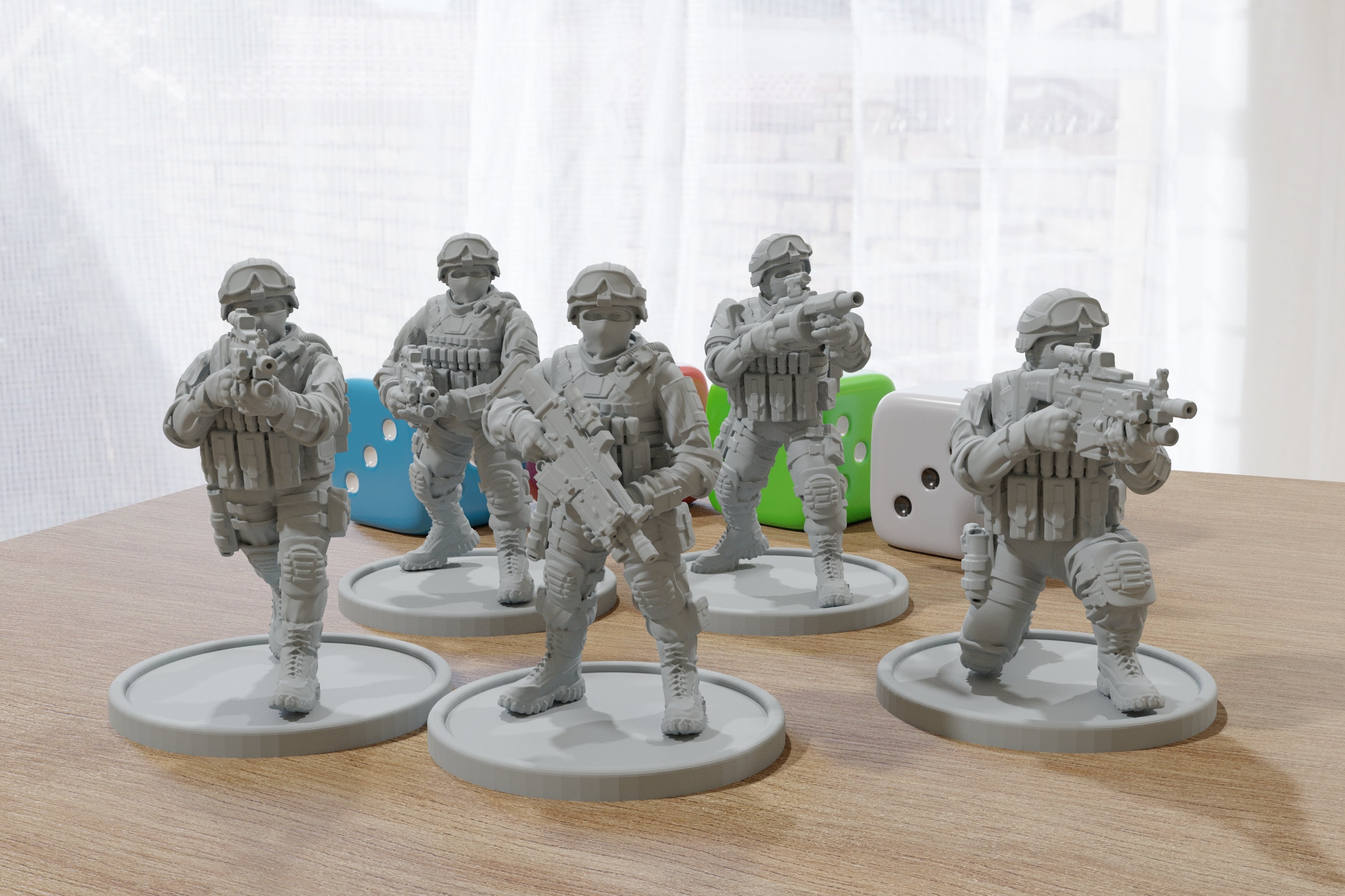 Rifle Squad Modern Wargaming Miniatures for Tabletop RPG - Etsy