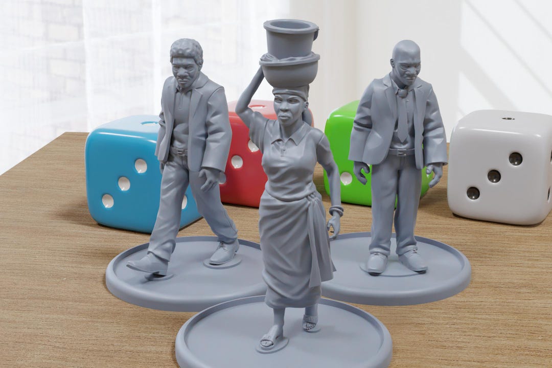 African Static Civilians - Miniature Tabletop Wargaming - 3D Printed ...