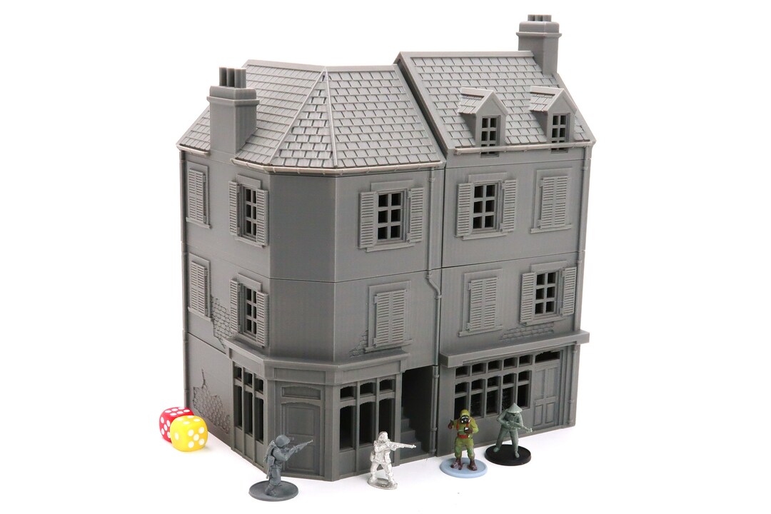 Normandy Corner Block - 3D Printed Tabletop Wargaming Terrain for ...