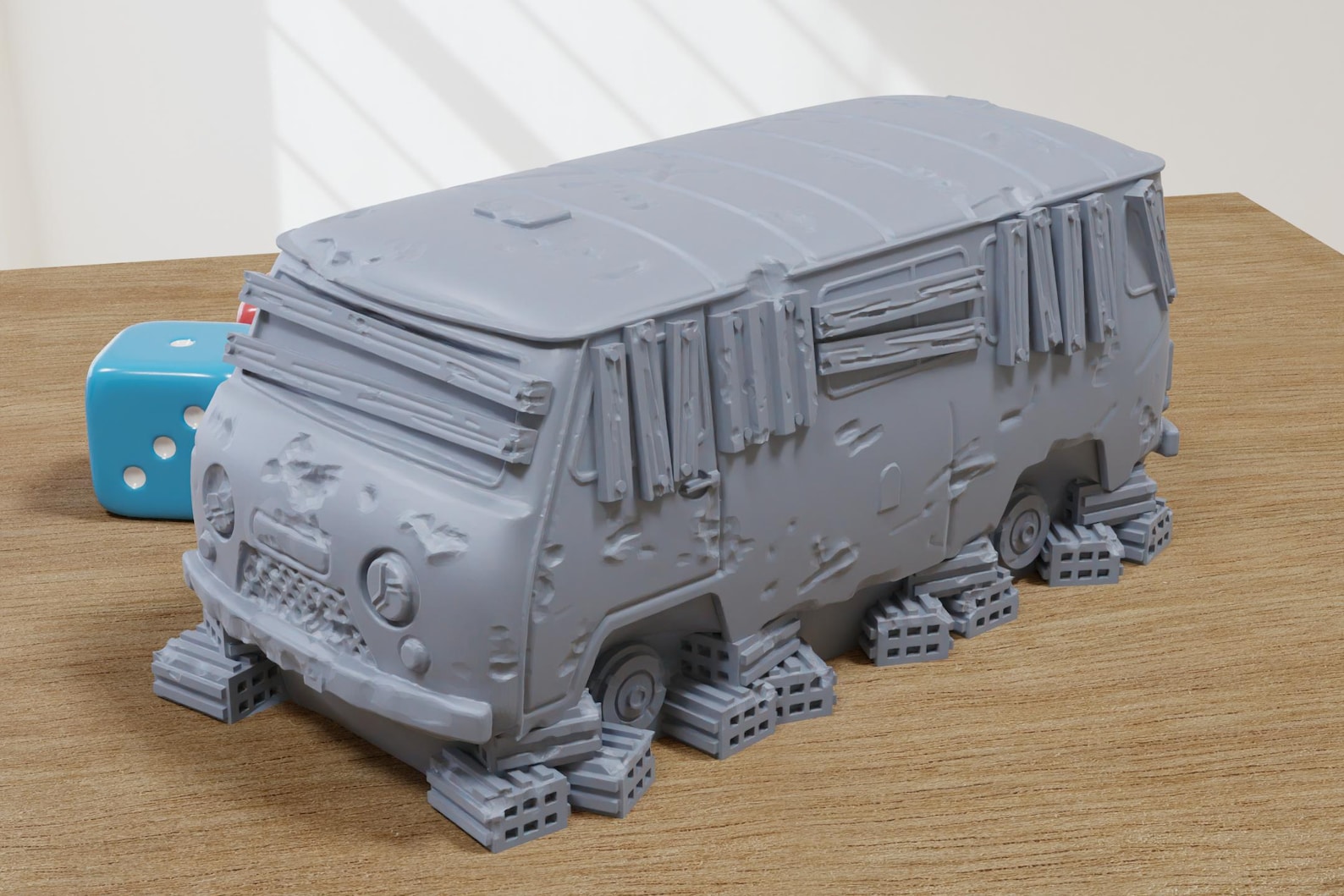 Wrecked Soviet Van - 3D Printed Vehicle for Miniature Tabletop Wargames ...