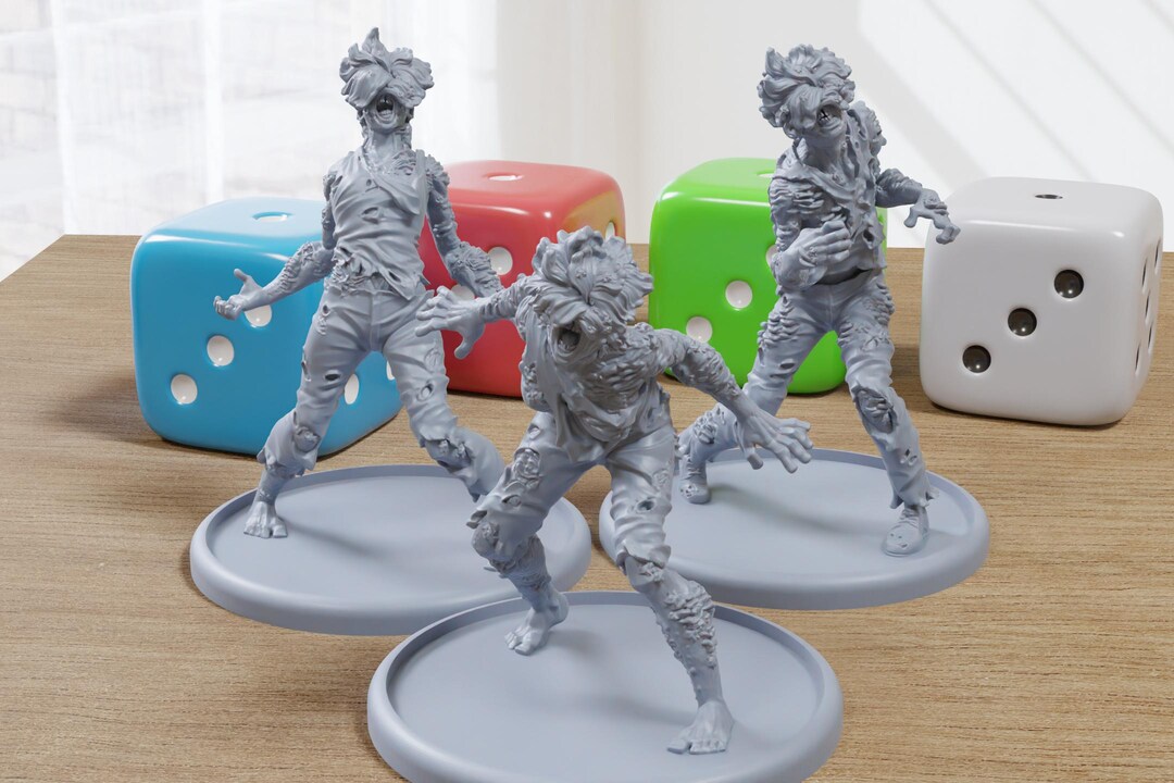 Fungus Zombies - 3D Printed Minifigure for Zombie Post Apocalyptic ...