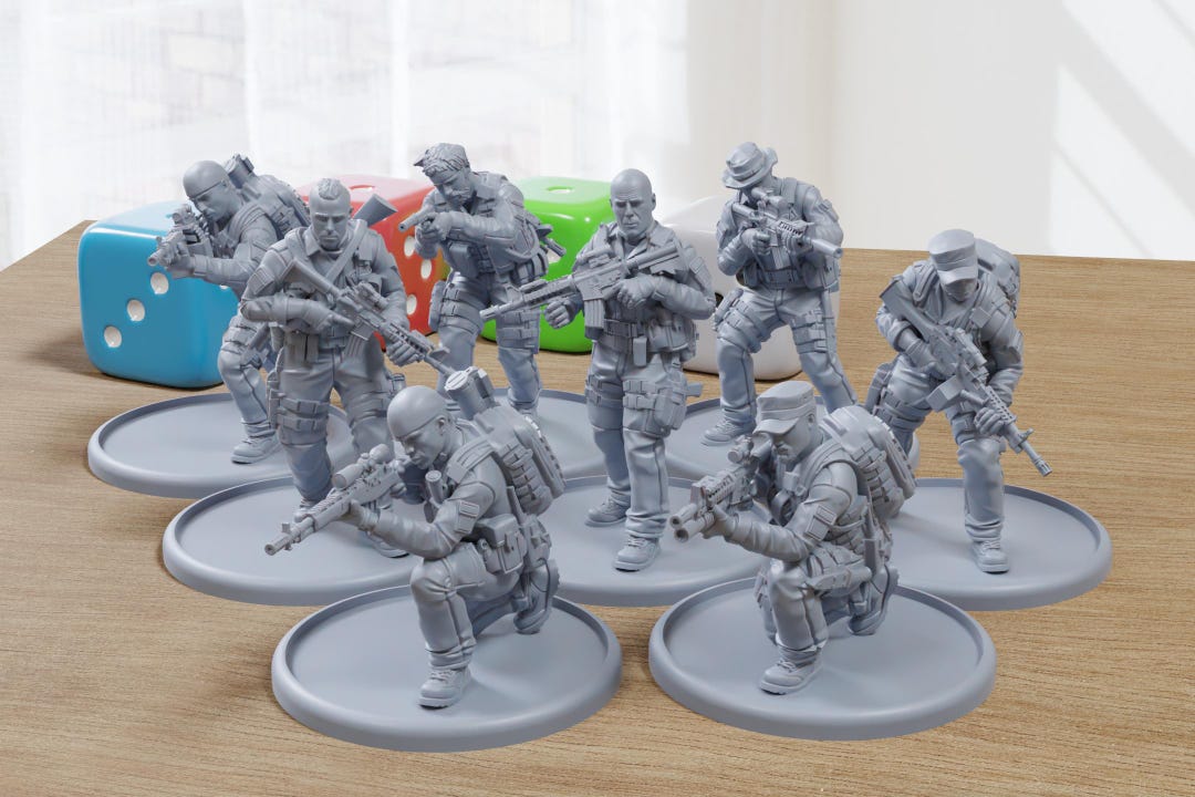 US Navy Seals Jungle Ops - 3D Printed Miniature Wargames Minifigures ...