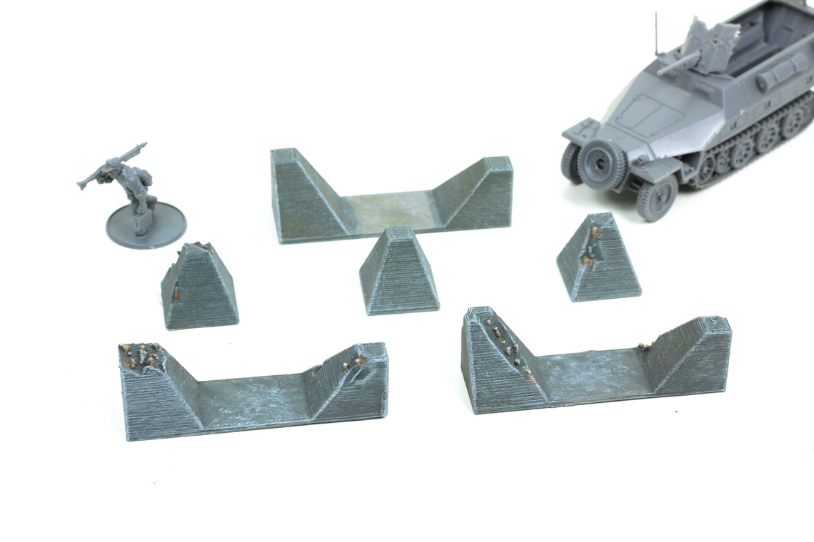 Dragontooth Concrete WW2 Obstacles Set 28mm 3D Printed - Etsy