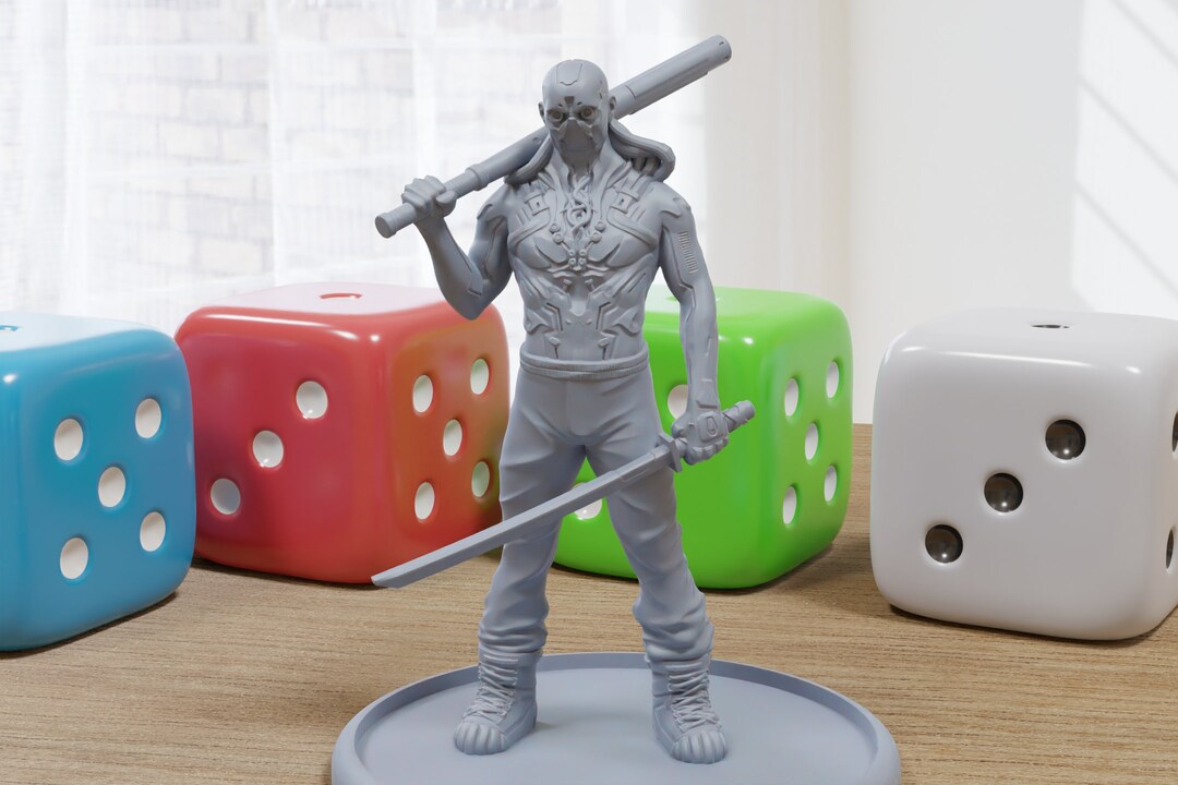 Rattler - 3D Printed Mini - Cyberpunk / Sci-fi - Tabletop Miniature ...
