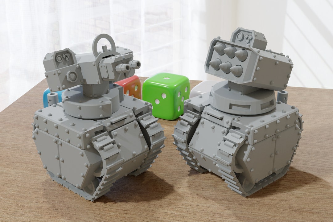 Sentry Bot Tanks - Resin 3D Printed Vehicles 28mm Scale for Tabletop ...