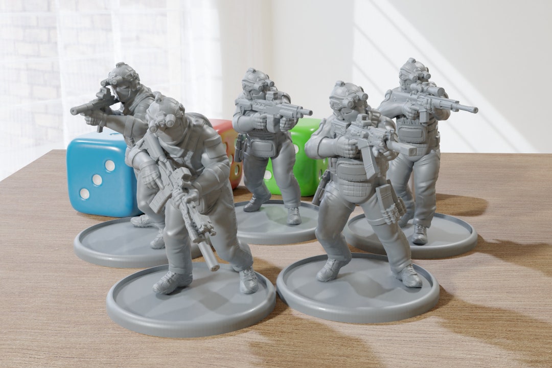 High Risk Operators - 3D Printed Minis - Modern Tabletop Wargaming ...