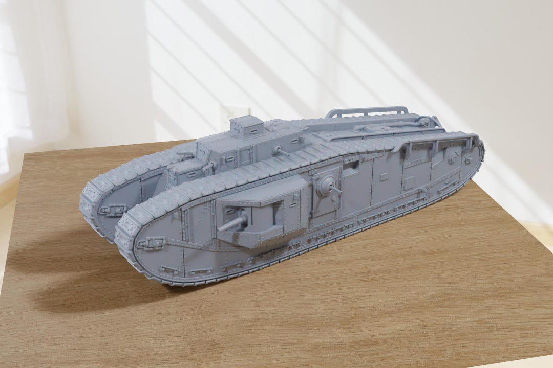 Mark VIII Liberty (USA+ British) Tank - 3D Printed Miniature Wargaming ...