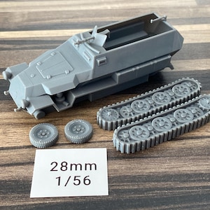 SD.KFZ. 251 C Half-track WW2 German APC - 3D Resin Printed 28mm / 20mm ...